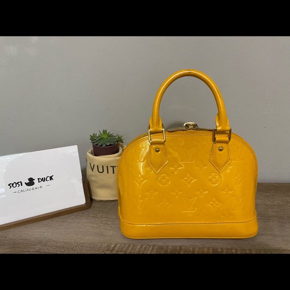 Louis Vuitton | Bags | Vernis Jaune Passion Alma Bb Yellow | Poshmark